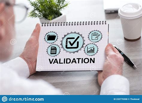 Concepto De Validaci N En Un Bloc De Notas Foto De Archivo Imagen De