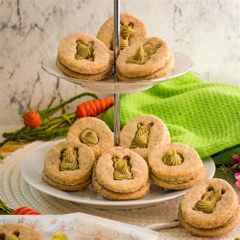 Easter Cut Out Cookies With Pistachio Ganache
