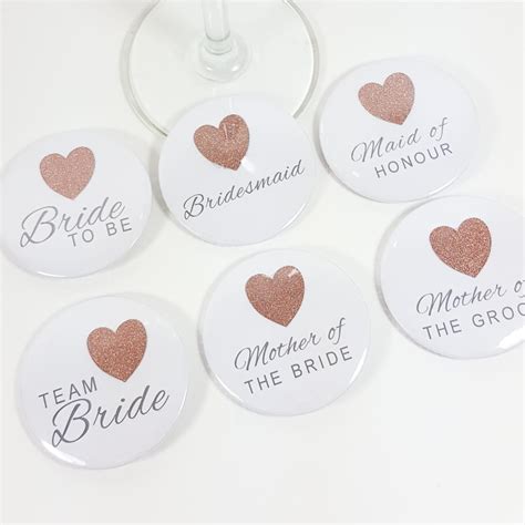 Hen Party Badges Made With Real Glitter Personalised Hen Do Bag
