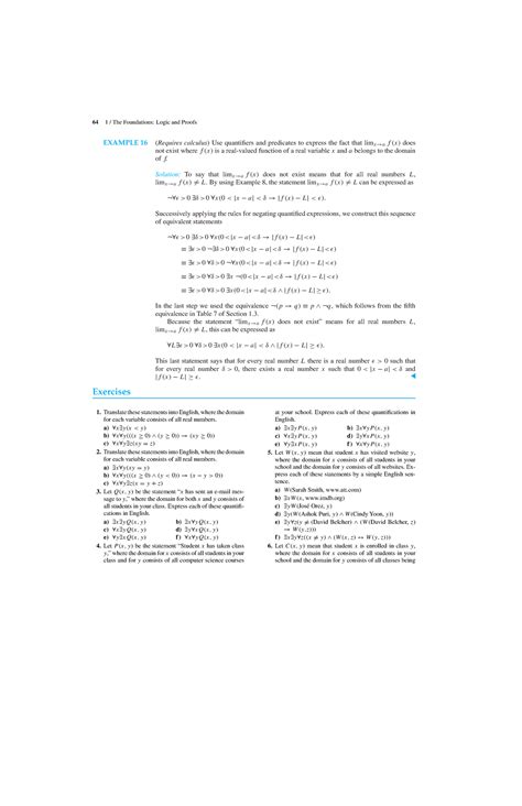 discrete mathematics and its applications 15 64 1 the foundations logic and proofs example