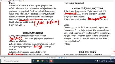 Roman Anlatim Tekn Kler Ayt Edeb Yat Youtube