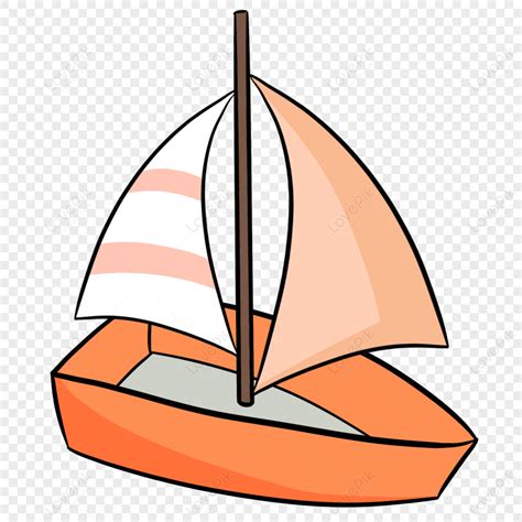 Orange Boat Clipart Fishing Boat Lineart Boat Drawing Ferry PNG