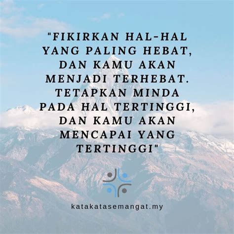 Kata Kata Semangat Fikirkan Diri Anda Hebat
