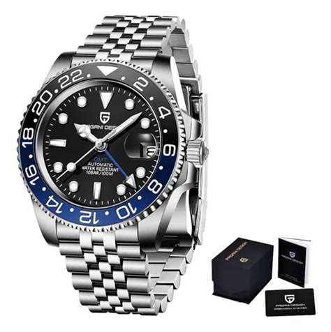 Relógio Pagani Design Batman Gmt Automático Masculino Escorrega o Preço