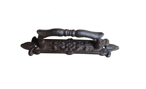 Manilla o tirador de puerta de hierro acabado rústico 24 cm modelo