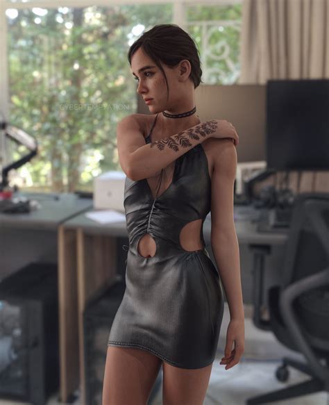 Rule 34 3d Athletic Athletic Female Choker Cybertemptation Dress Ellie The Last Of Us Ellie