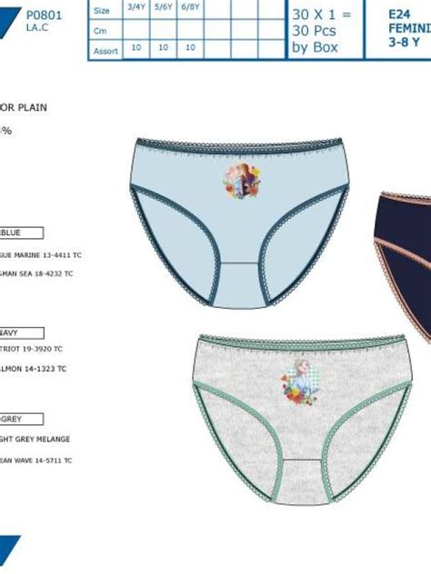 Pack 2 braguitas infantiles de niña 2 4 6 8 10 12 14 16 años