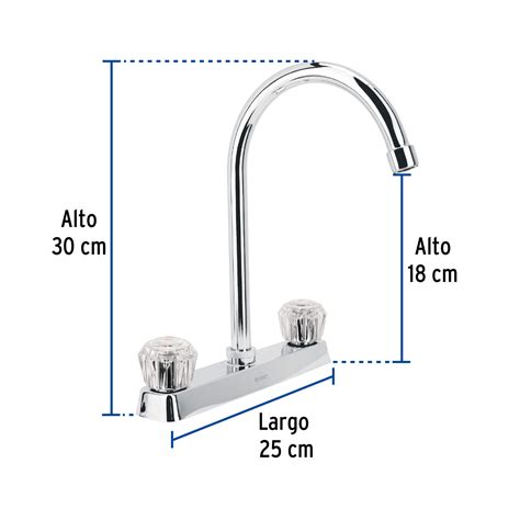 Ficha Tecnica Mezcladora 8 p fregadero cuello curvo manerales acrílico