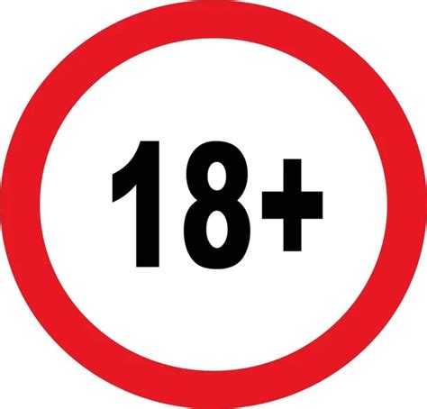 18 plus vector de iconos menores de dieciocho años signo de prohibición