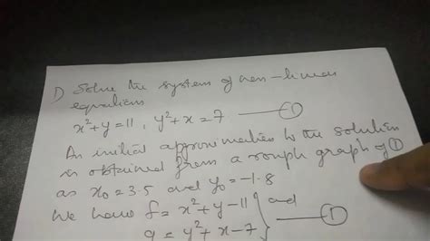 solution of non linear equations by newton raphson method youtube