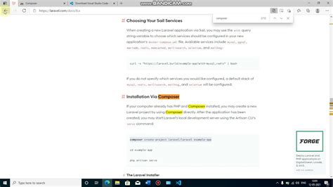 Composer Visual Studio Code And Laravel Installation Youtube
