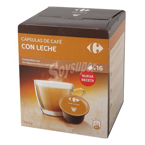 Dolce Gusto Nescafé Café con leche en cápsulas Carrefour compatible con