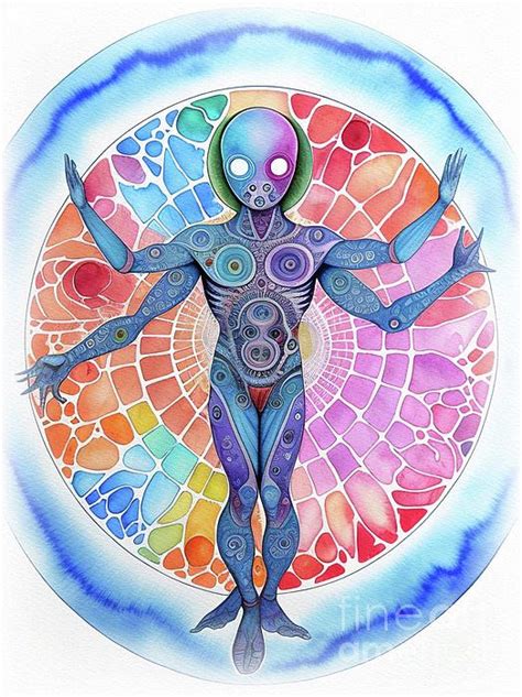 Esoterica Art On Twitter New Artwork For Sale Vitruvian Alien