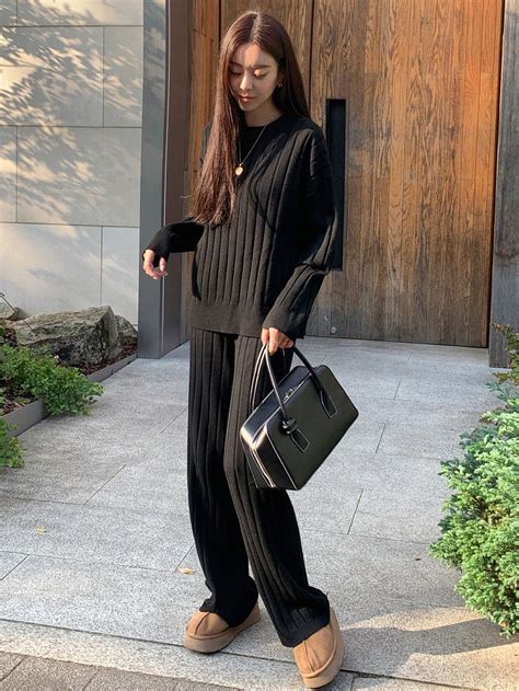 DAZY Solid Drop Shoulder Sweater Knit Pants SHEIN USA