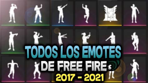 Todos Los Emotes De Free Fire 2017 2021 YouTube