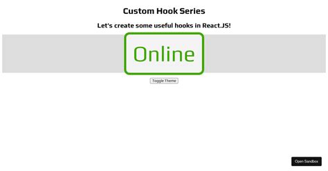 Custom React Hooks Codesandbox