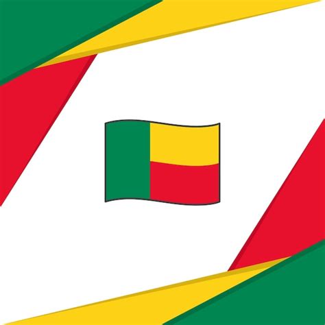 Premium Vector Benin Flag Abstract Background Design Template Benin