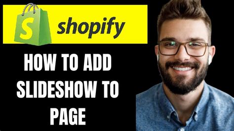 HOW TO ADD SLIDESHOW TO PAGE ON SHOPIFY 2024 YouTube