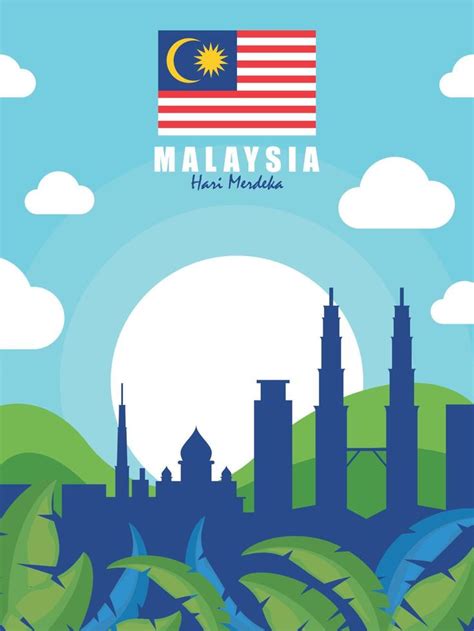 Malaysia Hari Merdeka Poster Vector Art At Vecteezy