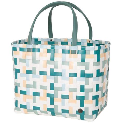 Panier tressé plastique Color block mix