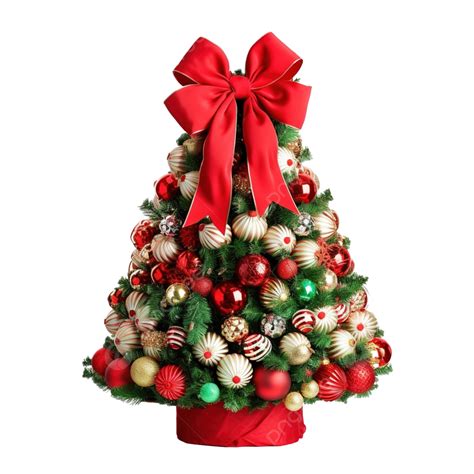 árvore De Natal Decorada Bolas E Laços De Natal PNG árvore De