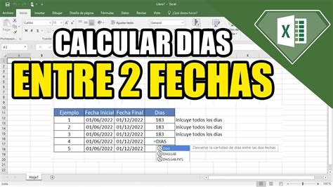 Como Sacar Los Dias Entre Dos Fechas En Excel Image To U