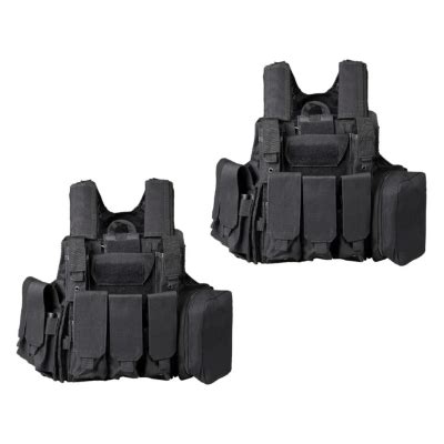 GENERICO X2 Chalecos Tacticos Militares Airsoft Chaleco Tactico Black