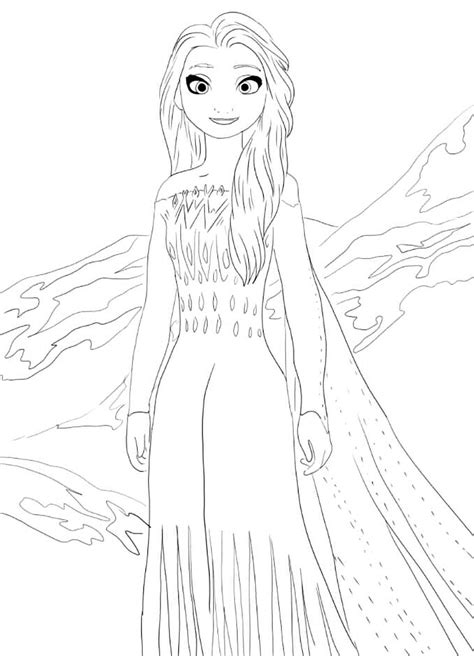 Disegno Da Stampare E Colorare Di Elsa Al Freddo