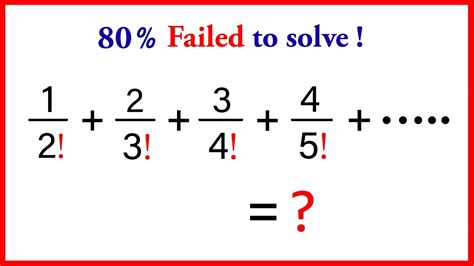 find the sum of the infinite series with fraction factorials quick and easy method youtube
