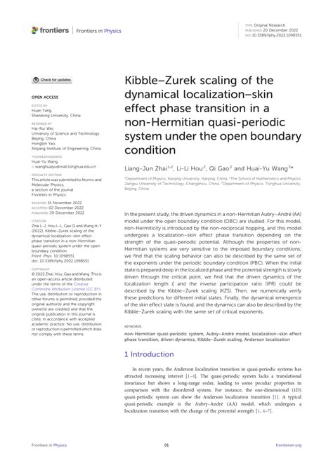 pdf kibble−zurek scaling of the dynamical localization−skin effect phase transition in a non