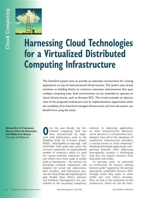 pdf harnessing cloud technologies for a virtualized distributed computing infrastructure