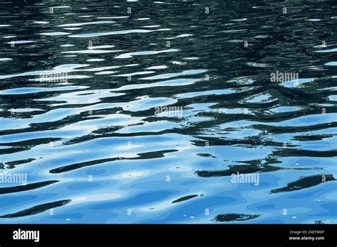 Vector Illustration Of Water Ripple Texture Background Wavy Water