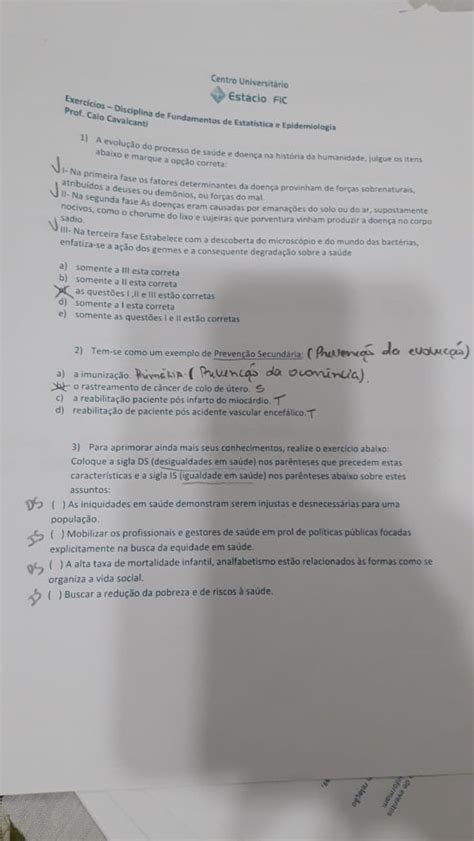 Revisão AV1 Fundamentos de Estatística e Epidemiologia