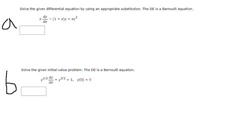 Solved Solve The Given Differential Equation By Using An Chegg