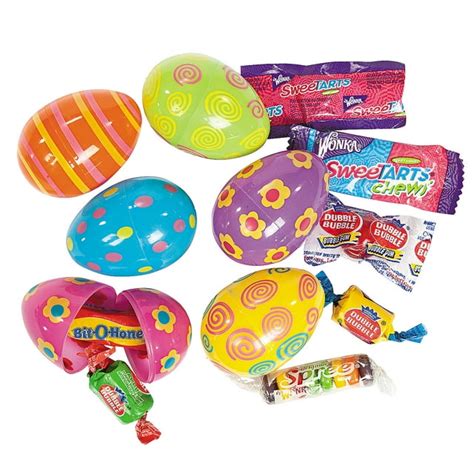 Fun Express Candy Filled Easter Eggs Bulk Set Of 24 Pre Filled Plastic Eggs Easter Hunt Party