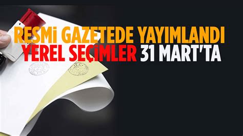 Yerel seçim tarihi netleşti