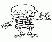 Coloriage Squelette Enfant Halloween JeColorie