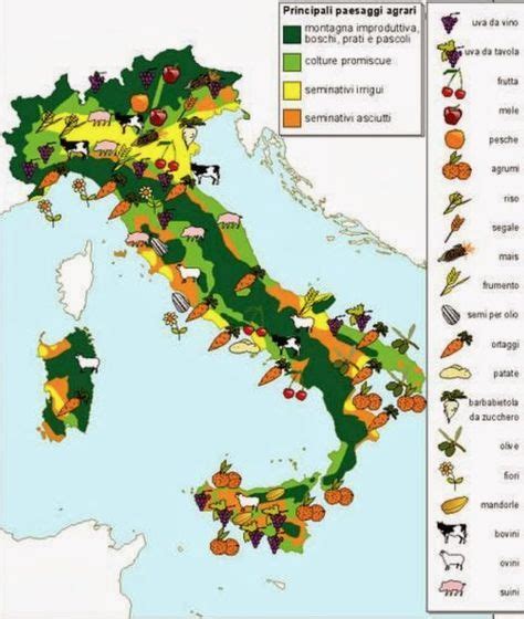 Carta Tematica Geografia Mappa Dell Italia Bambini Geografia