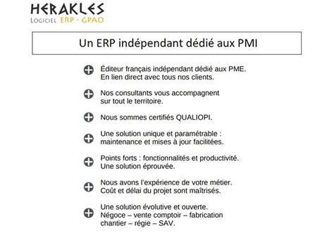 ERP GPAO pour industrie Navale et Aéronautique HERAKLES Contact