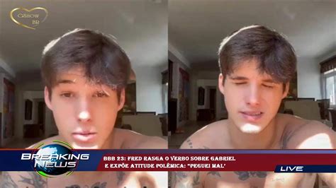 BBB 23 Fred rasga o verbo sobre Gabriel e expõe atitude polêmica