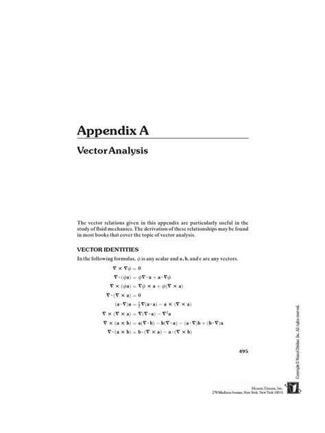 appendix a vector analysis pdf tensor divergence