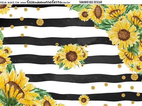 Personalizado Girassol Fazendo A Nossa Festa