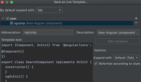 Live Template Variables WebStorm Documentation