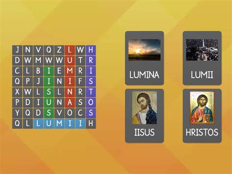 Domnul Iisus Hristos Lumina Lumii Wordsearch