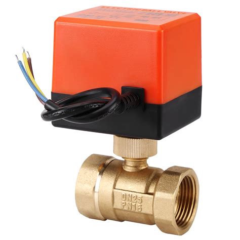 Electric Ball Valve Ac V Brass Electric Motorized Ball Valve Way