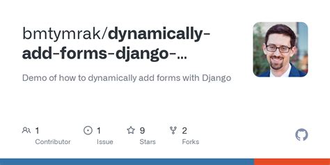 github bmtymrak dynamically add forms django formsets javascript demo of how to dynamically