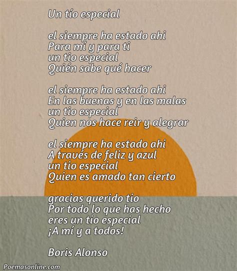 Cinco Mejores Poemas para un Tío Especial Poemas Online