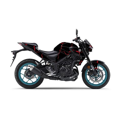 Yamaha MT 25 2020 2023 Sticker Şimşek Desen Kaplama Sticker Etiket