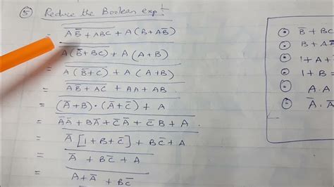 unit 1 dpsd simplification of boolean expressions using laws part 2 youtube