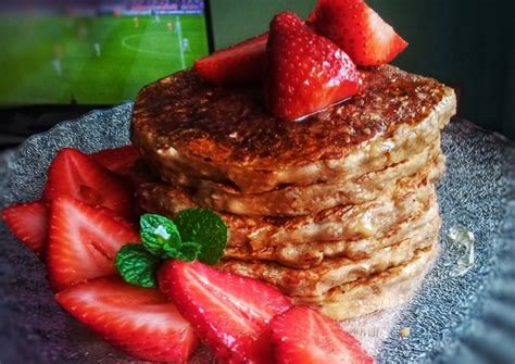 Pancakes de banana y avena sin azúcar y harina refinada Receta de